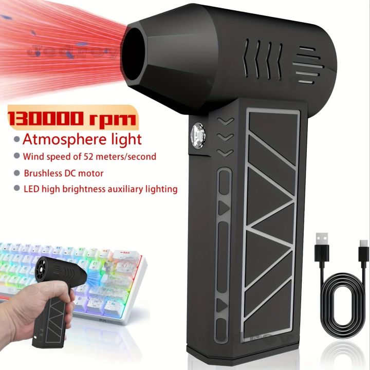 Violent Blower Mini Turbo Jet Fan Handheld Brushless Motor 130, 000 RPM ...