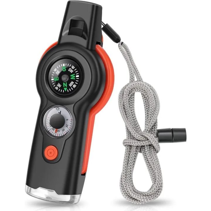 7in1 Emergency Survival Function Whistle Outdoor Multifunctional ...