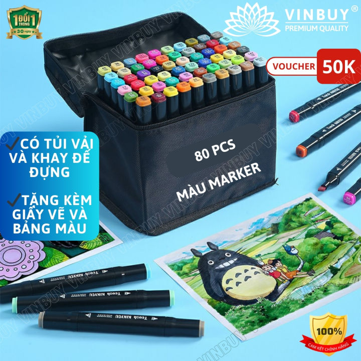 Bộ Bút Marker Touch Kikyou 30/40/60/80 Màu - Phụ Kiện Vẽ Tranh Anime ...