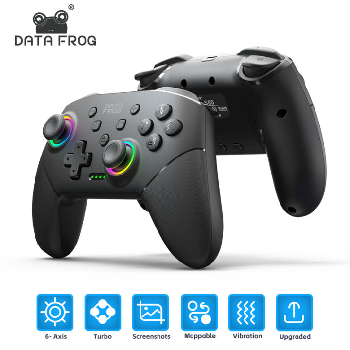 DATA FROG Wireless Switch Pro Controller for Switch/Switch OLED Gamepad ...
