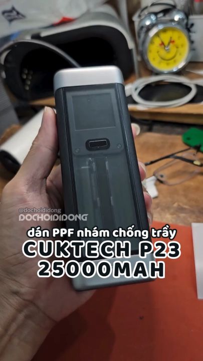 Miếng dán PPF Hydorgen Sạc Dự Phòng Cuktech P23 25000mAh 2C1A 210W ...