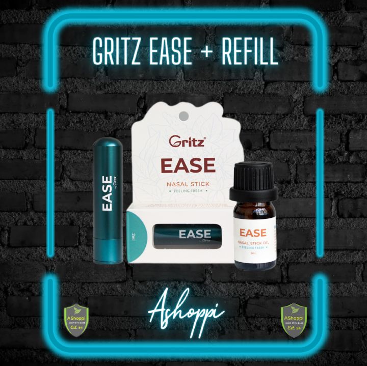 💯ORIGINAL HQ💯 GRITZ EASE NASAL STICK INHALER RESDUNG GRITZ EASE REFILL ...