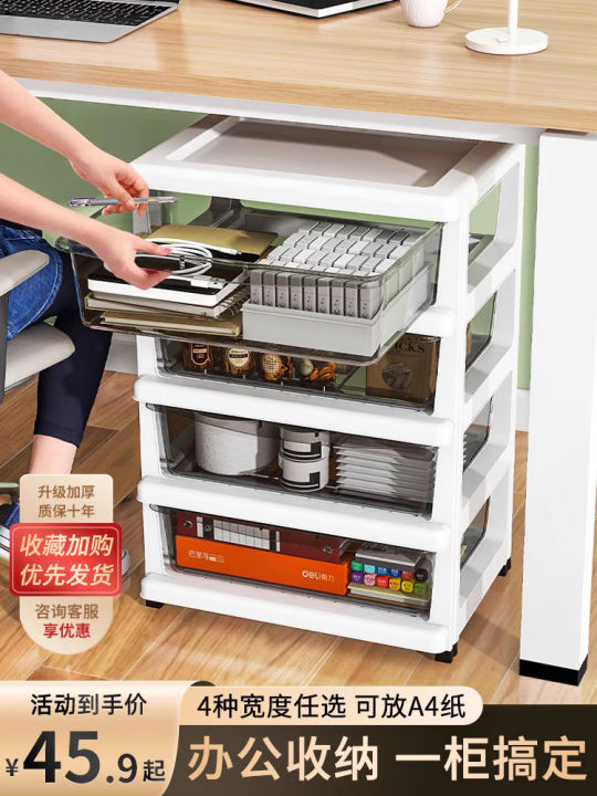 Scandinavian Style Plastic Storage Cabinet Multi-layer Desk Organizer ...