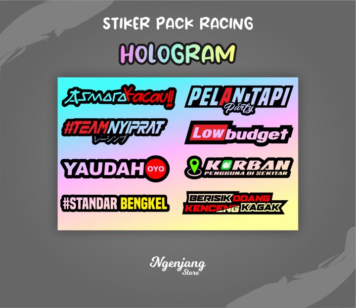 Stiker pack racing hologram 05 | Lazada Indonesia