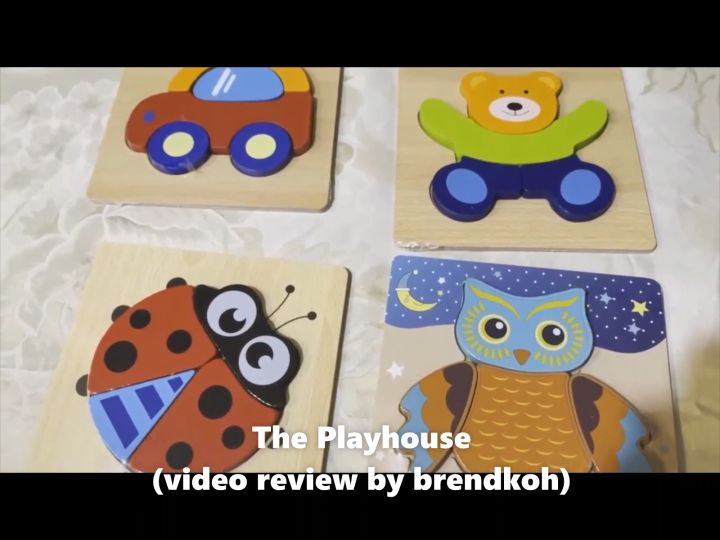 【SG】3D Wooden Baby Puzzles Preschool Educational Montessori Toy, Jigsaw ...