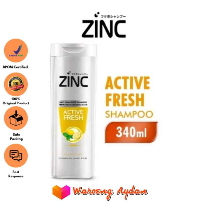 zinc shampoo active fresh 340ml | Lazada Indonesia