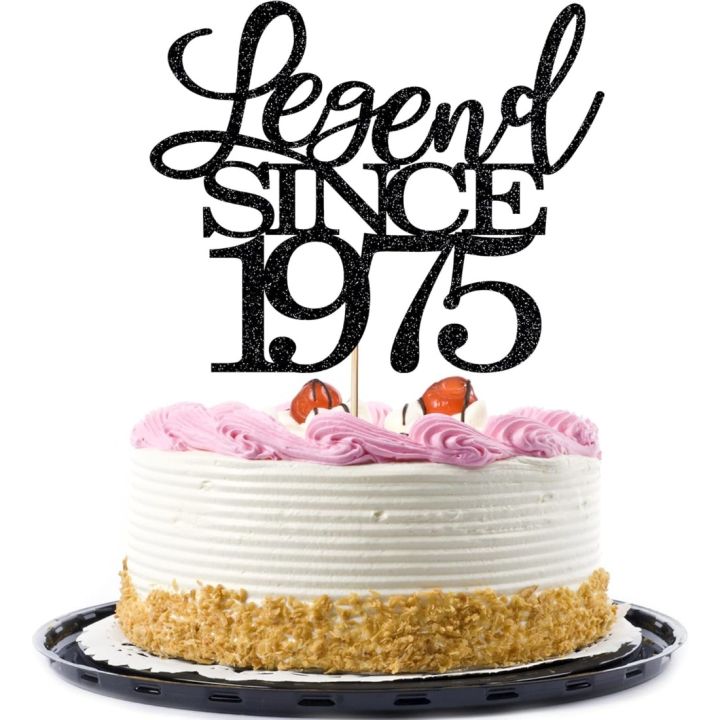 legend since 1975 cake topper 50th birthday happy birthday cake topper ...