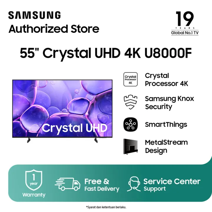 Samsung 55" Crystal UHD 4K U8000F Smart TV | Crystal Processor 4K ...