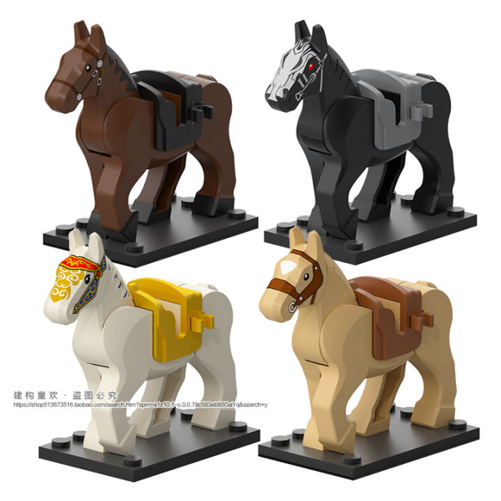 Middle Ancient War Horse White Horse Red Rabbit Brown Horse Ring Saddle ...