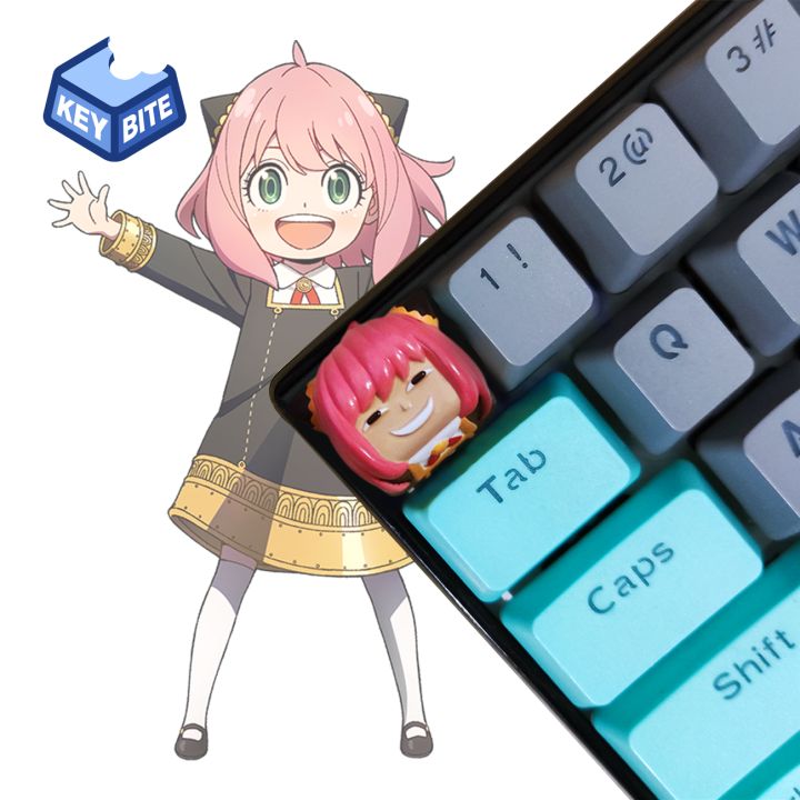 Anya smug face Spyxfamily Artisan Keycaps for Mechanical Keyboard ...