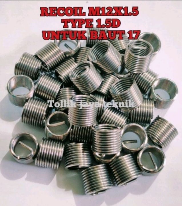 Recoil M12x1.5 1.5D. Alat Perbaikan Drat Baut Slek Baut Oil Ulir Baut ...