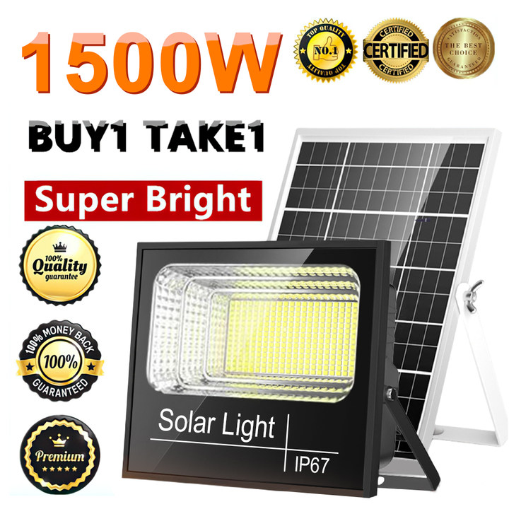 Solar Floodlight 1500W Solar light outdoor waterproof solar street ...
