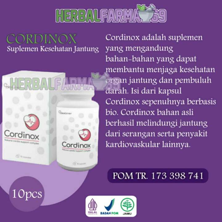 Cordinox Herbal Obat Kolestrol Dan Hipertensi Asli Original | Lazada ...