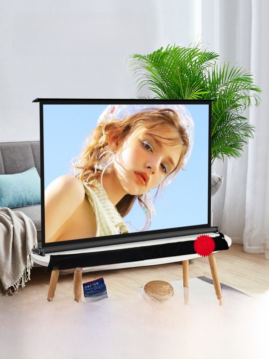 Portable Outdoor Projection Screen Home Children's Desktop 50 Inch ...