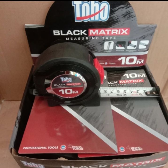 Meteran TOHO Black Matrix 10M / Measuring Tape 10 Meter Black Matrix ...