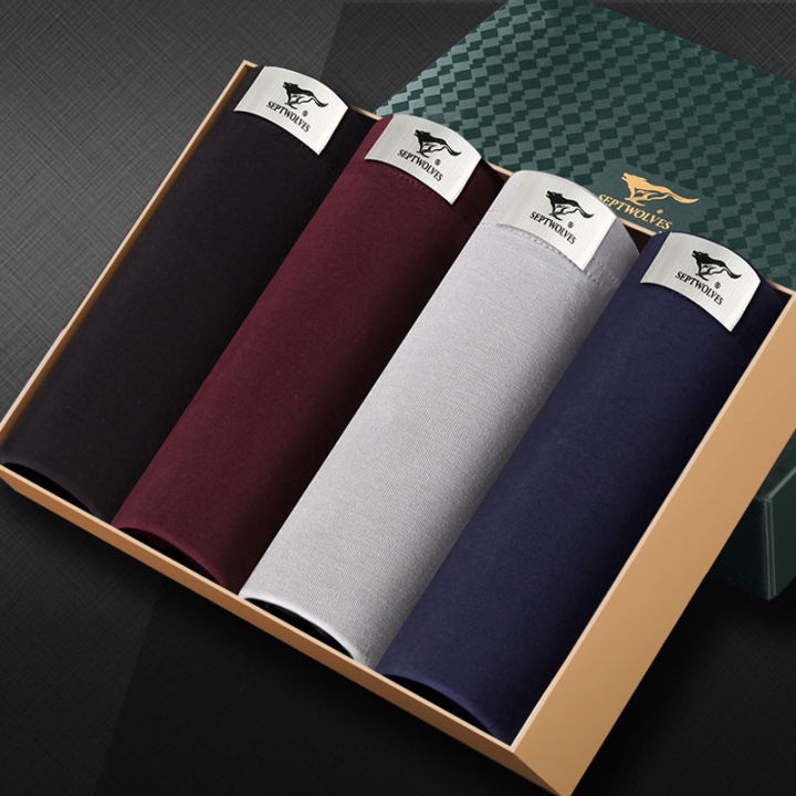 Septwolves กางเกงบ็อกเซอร์ผ้าโมดัลสำหรับผู้ชายกางเกงในผู้ชายระบายอากาศ ...