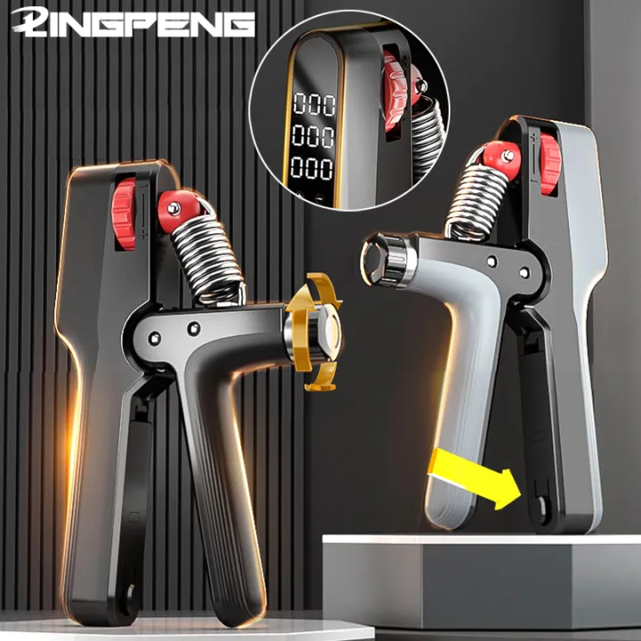 Electronic Counting Grip Strength Device with Adjustable Weight, Sports ...