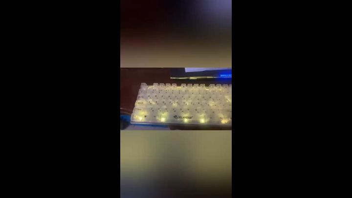 104-key Colorful Luminous RGB Transparent Keyboard Mechanical Feel ...