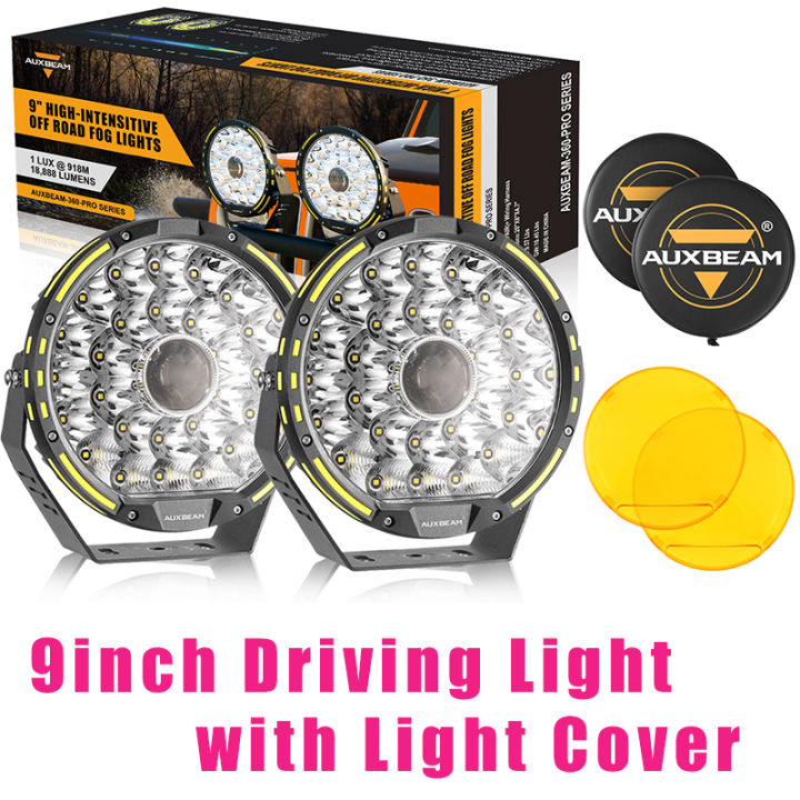 Auxbeam 360-PRO LED Driving Lights, 9 inch 270W Round Offroad Lights ...