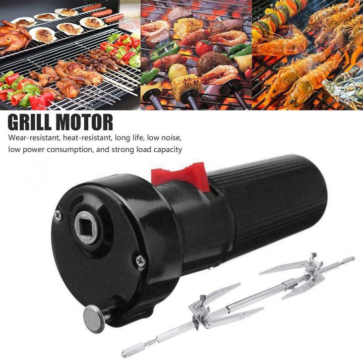 BBQ Rotator Motor Or Rotary Fork Set Electric Rotisserie Grill Rod 1.5v ...