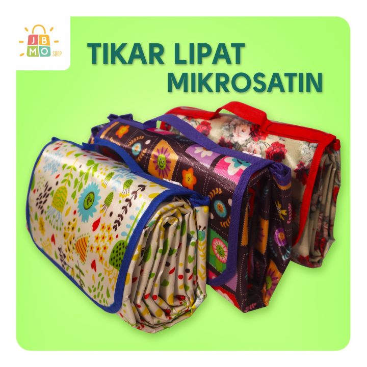 Tikar Lipat Piknik Simple Indoor Outdoor (Mikrosatin & Satin Printing ...