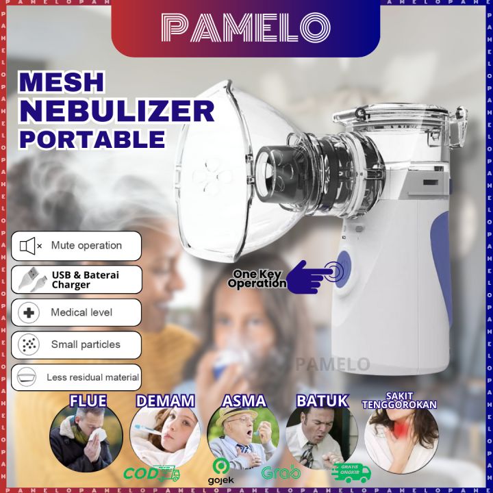 [READY STOK] Mesh Nebulizer Portable Alat Inhalasi Uap Bantu Pernafasan ...