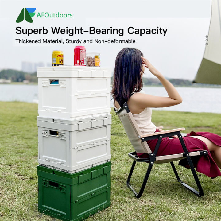 Vehicle-mounted multi-function folding box camping storage box camping ...