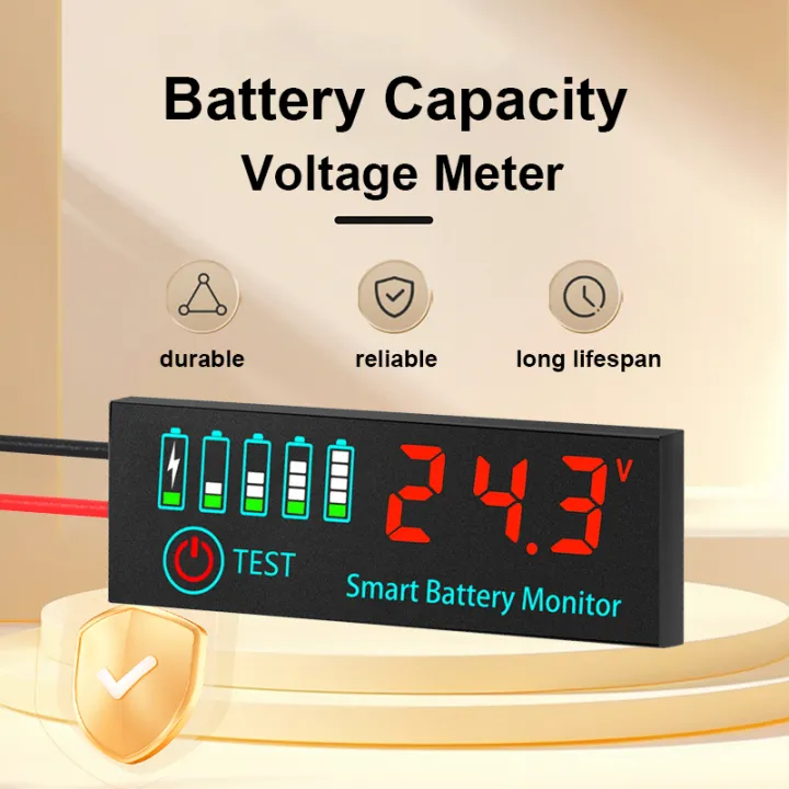 Battery Capacity Voltage Meter Battery Capacity Gauge Indicator Battery ...