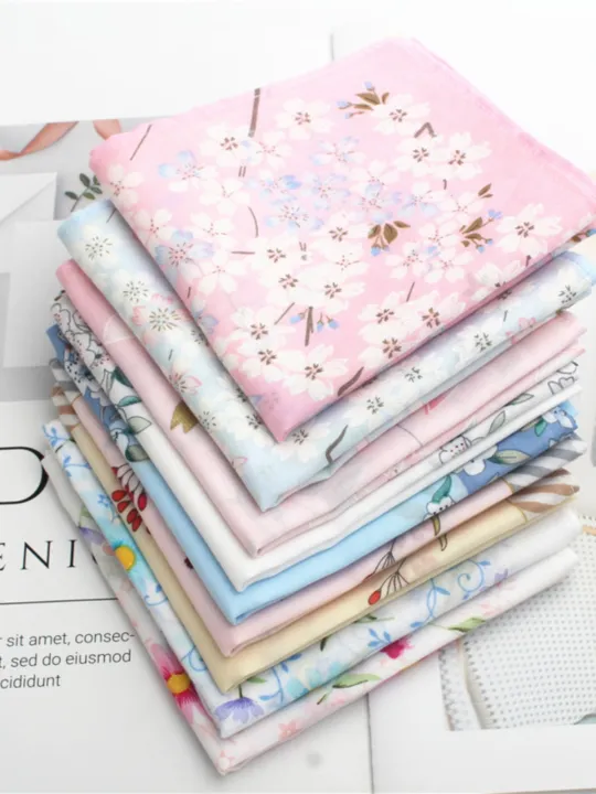 Pure Cotton Thin Printed Handkerchief for Women Traditional Japanese ...
