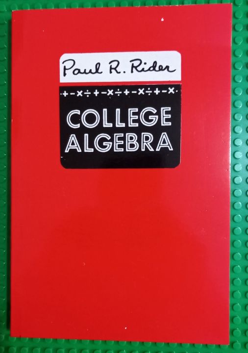 COLLEGE ALGEBRA PAUL RIDER | Lazada PH