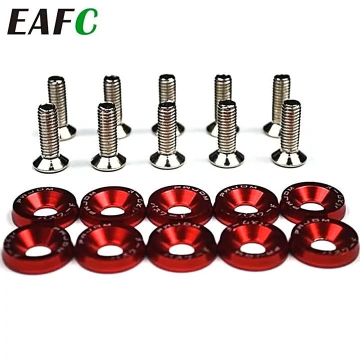 10pcs/Set M6 JDM Style Fender Washers Aluminum Washers And Bolt For ...