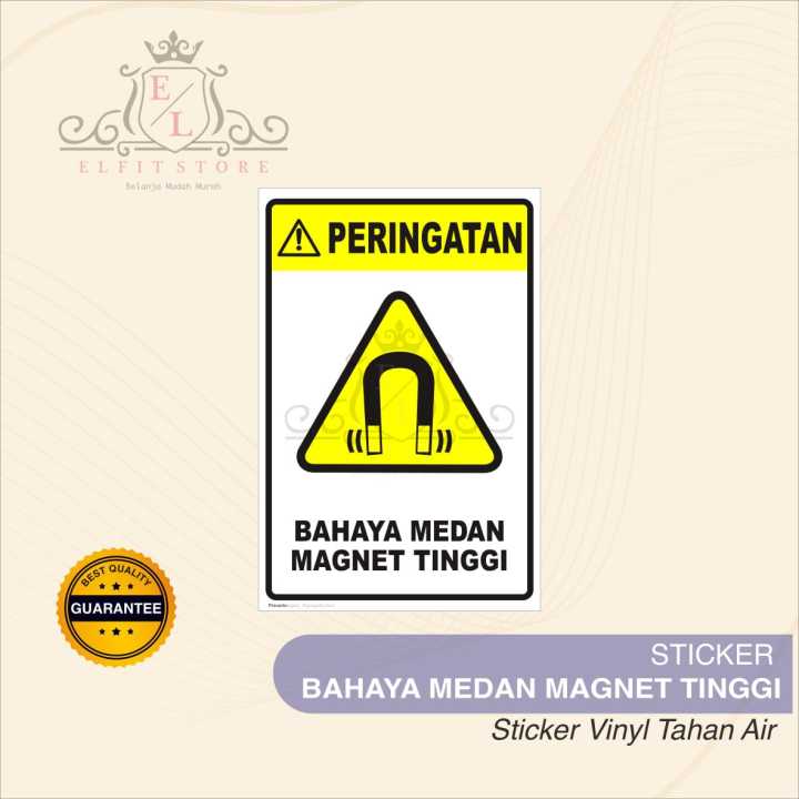 Stiker Safety Sign Rambu K3 Bahaya Medan magnet tinggi | Lazada Indonesia