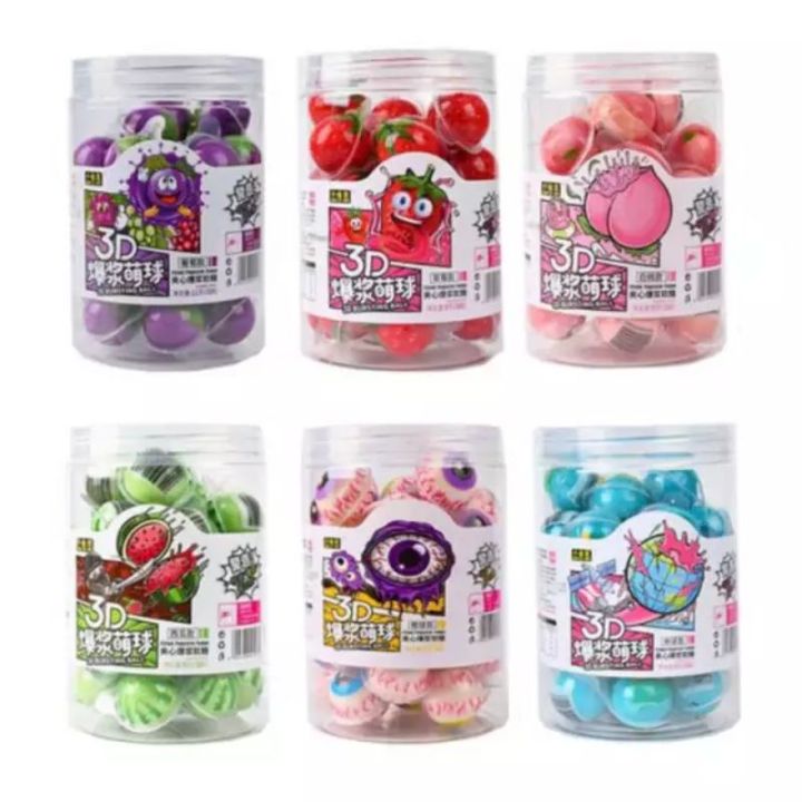 soft ball gummy with fruit jam 30pcs ball/jar gummy ball | Lazada PH