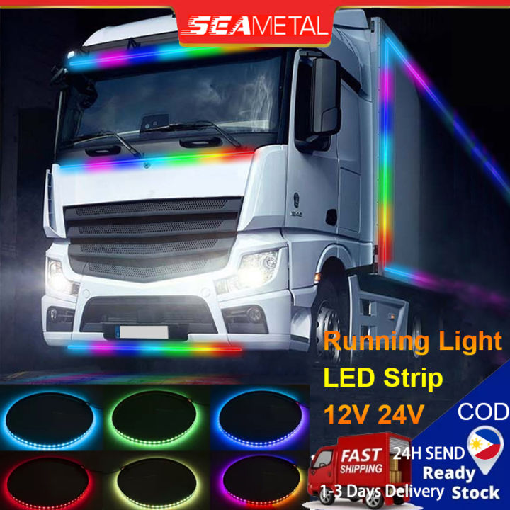 SEAMETAL 12V 24V Running Light LED Strip for Truck Car Warning ...