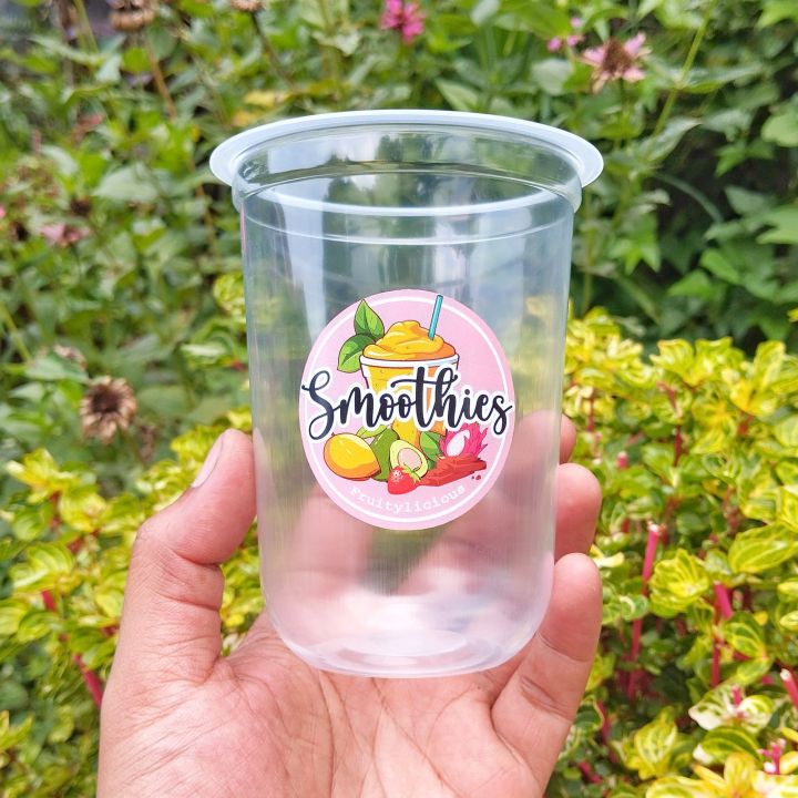 stiker label cup gelas minuman anti air SMOOTHIES 60 pcs | Lazada Indonesia