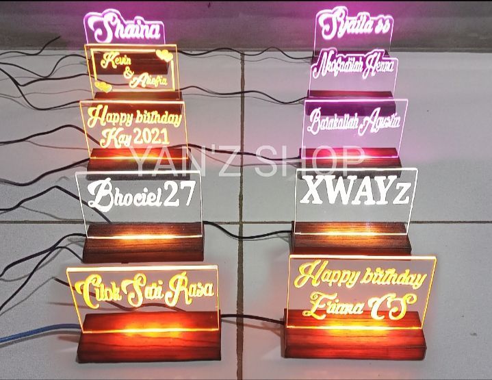 Lampu Hias Akrilik Nama Custom | Lazada Indonesia