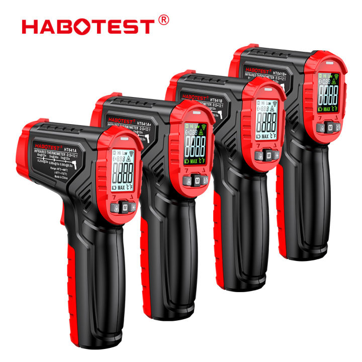 HABOTEST HT641 Suhu infamerah-58 ~ 1112 ℉ Meter Suhu Permukaan Laser IR ...