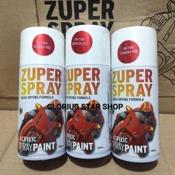 Pilox Pilok Zuper Cat Semprot Warna Yamaha Red Merah Candy Candi 08 150cc Spray Paint | Lazada ...