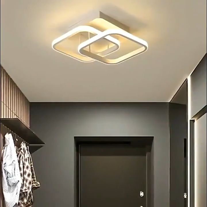 LED Ceiling Light Modern Simple Tri-Color Acrylic Drop light Linear ...