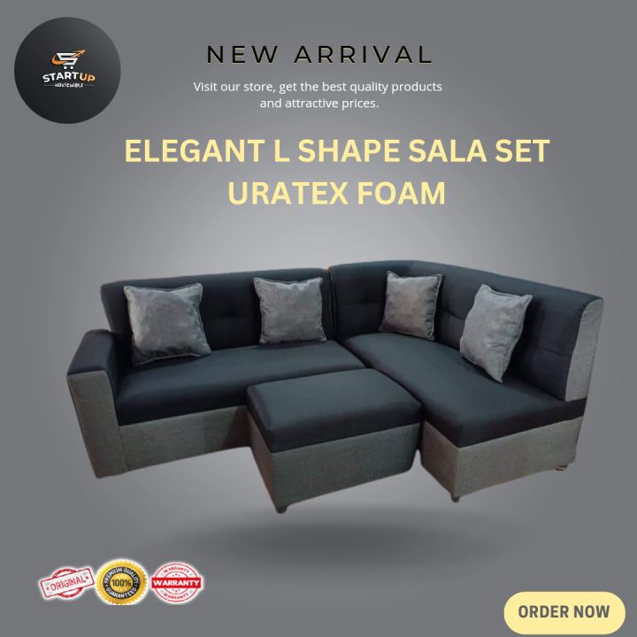 Start up Elegant Sala set L shape Uratex foam | Lazada PH