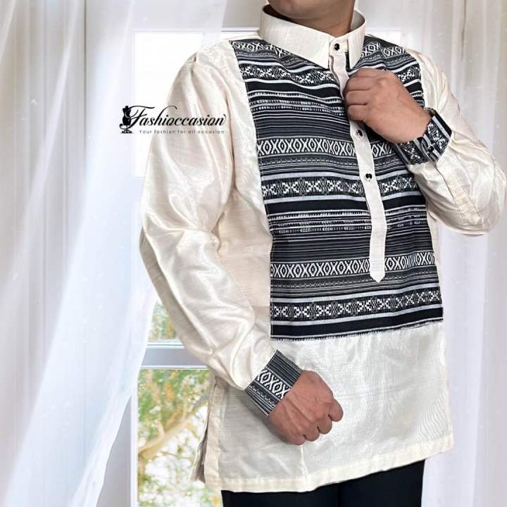 Modern Barong Tagalog Ethnic Design | Lazada PH