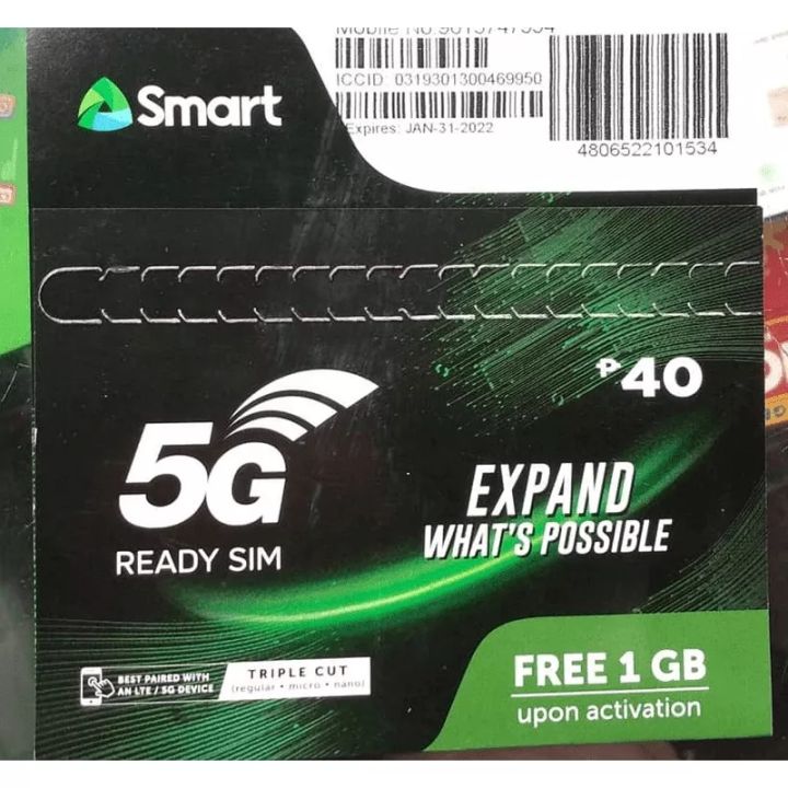 Smart Prepaid Sim card 5G tricut | Lazada PH