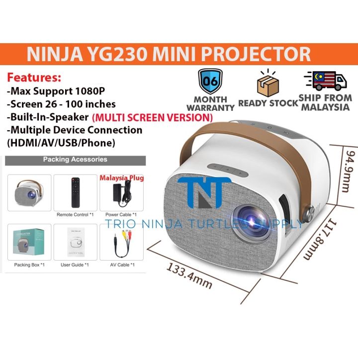 NINJA Multi-Screen Version Full HD Support 100' Display Home Theater ...