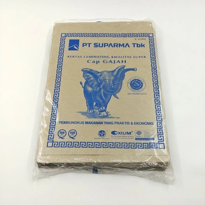 kertas nasi cap gajah biru / kertas nasi coklat 250 lembar | Lazada ...