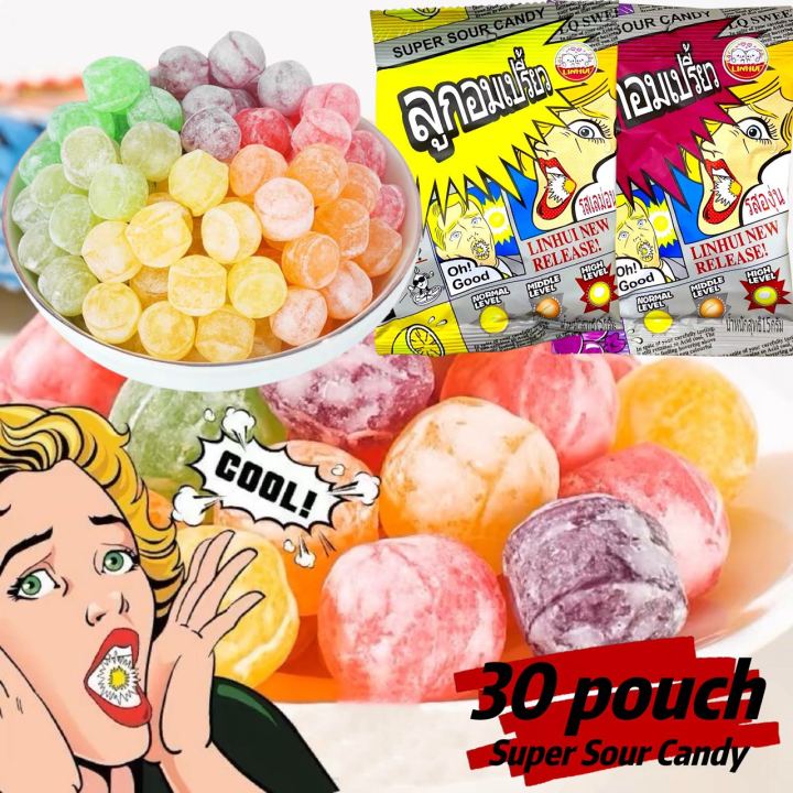 30pouch/150pcs super sour candy in the world barnetts mega sour candy ...