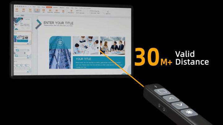 KIMP 2.4G Wireless PowerPoint Clicker Laser Presentation Pointer Remote ...