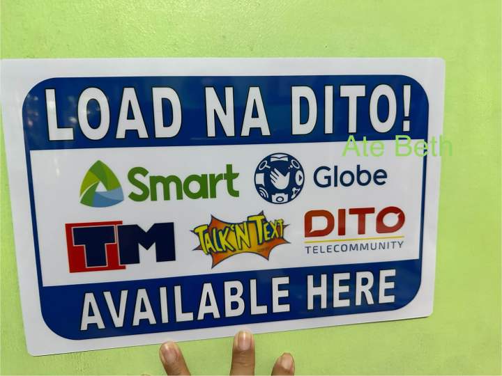 Load na Dito Smart Globe Signage PVC A4 size | Lazada PH