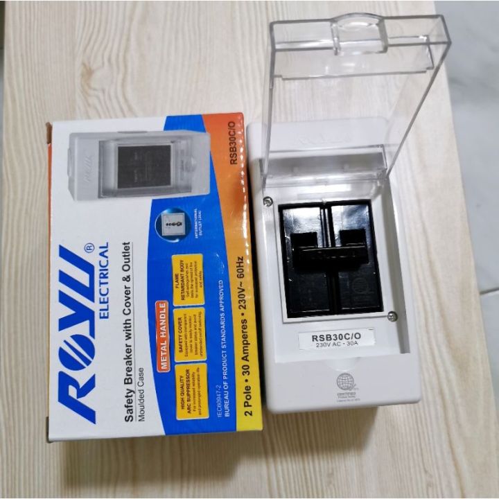 Royu Safety Circuit Breaker With Cover & Outlet Aircon Breaker RSB KSB ...