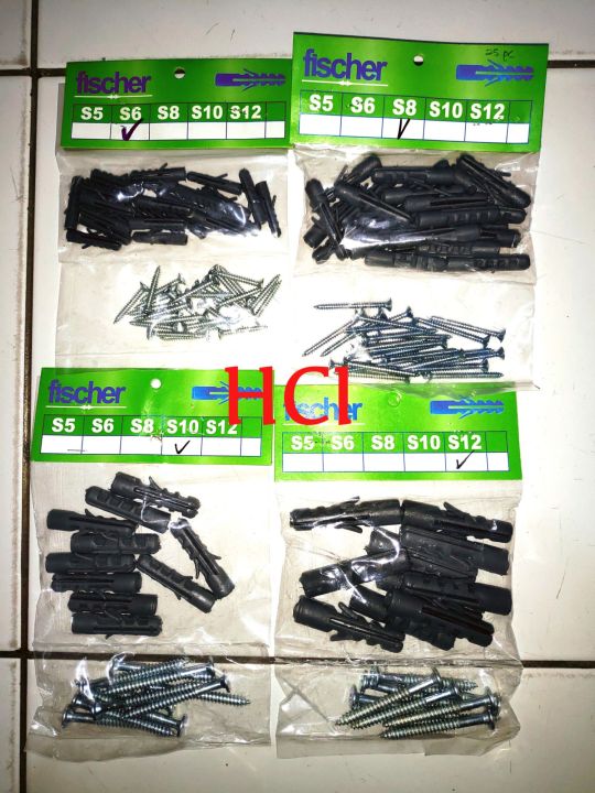 Fisher Tembok+sekrup , Fisher Fiser viser tembok dan skrup sekrup S6 , S8 , S10 , S12 | Lazada ...