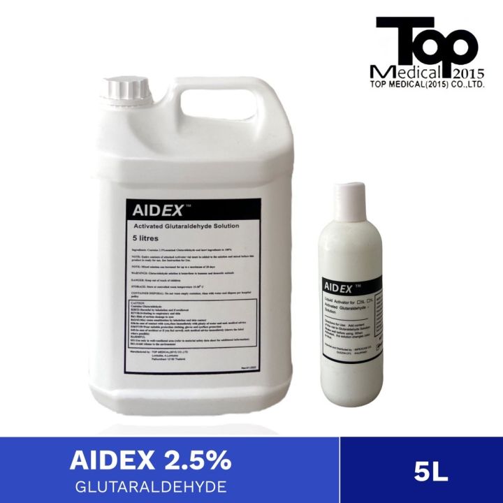 AIDEX 2.5% Glutaraldehyde Solution 5L with Activator นำเข้าจากต่าง ...